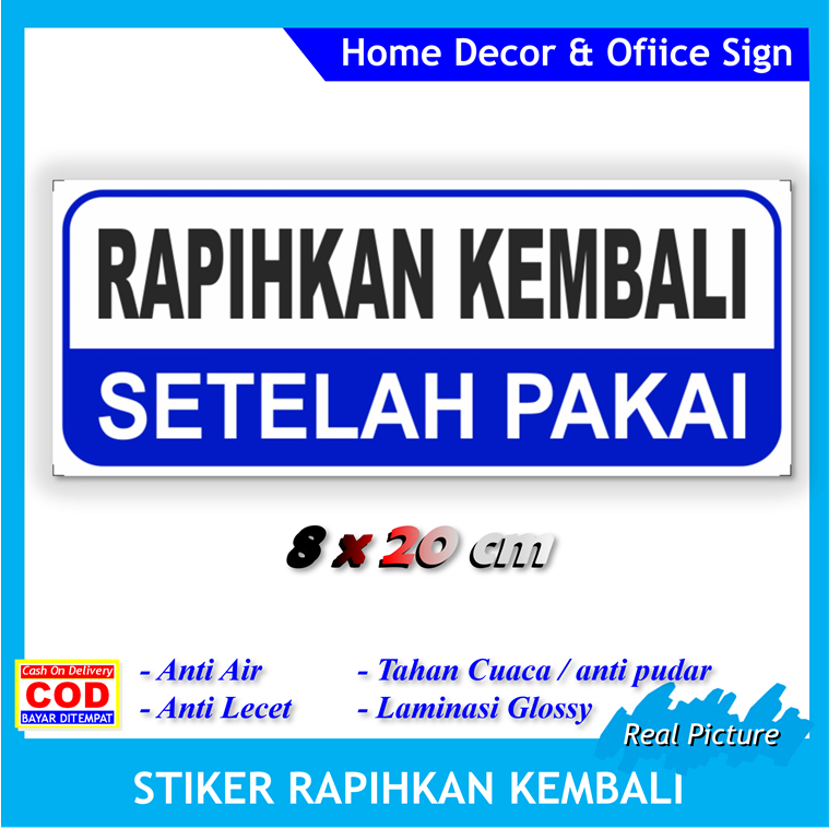 Jual Label stiker new rapihkan kembali setelah pakai sticker kerapihan ...