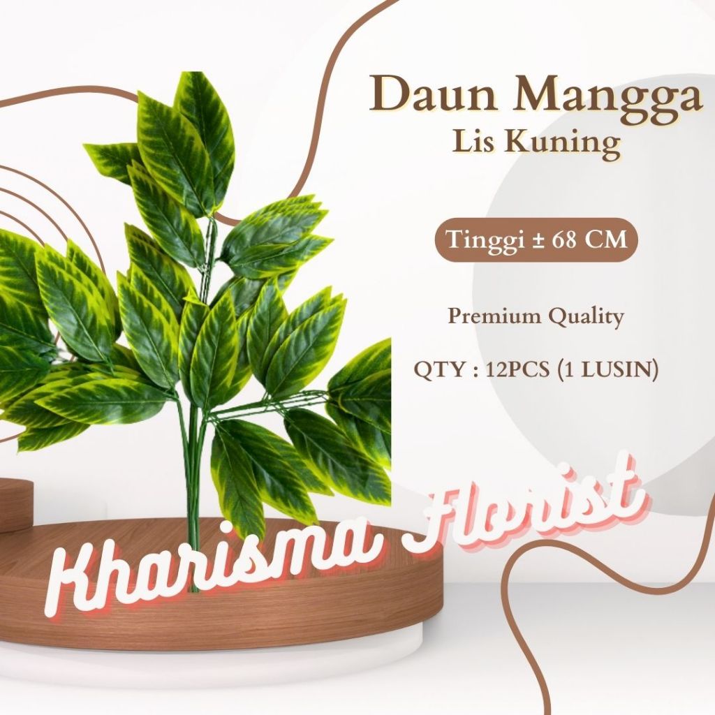 Jual Daun Mangga List Kuning Lusinan Decoration Artificial | Shopee ...