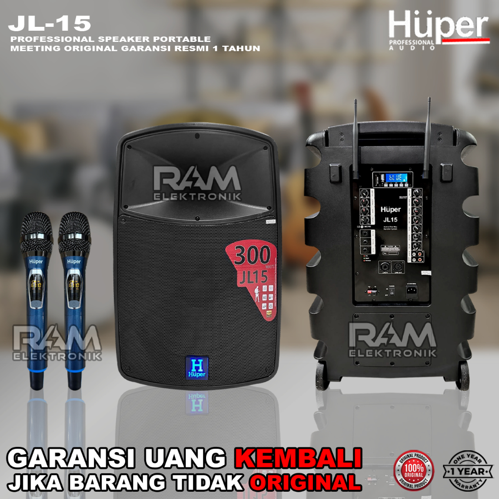 Jual Speaker Portable Meeting 15 Inch HUPER JL 15 | JL15 Wireless ...