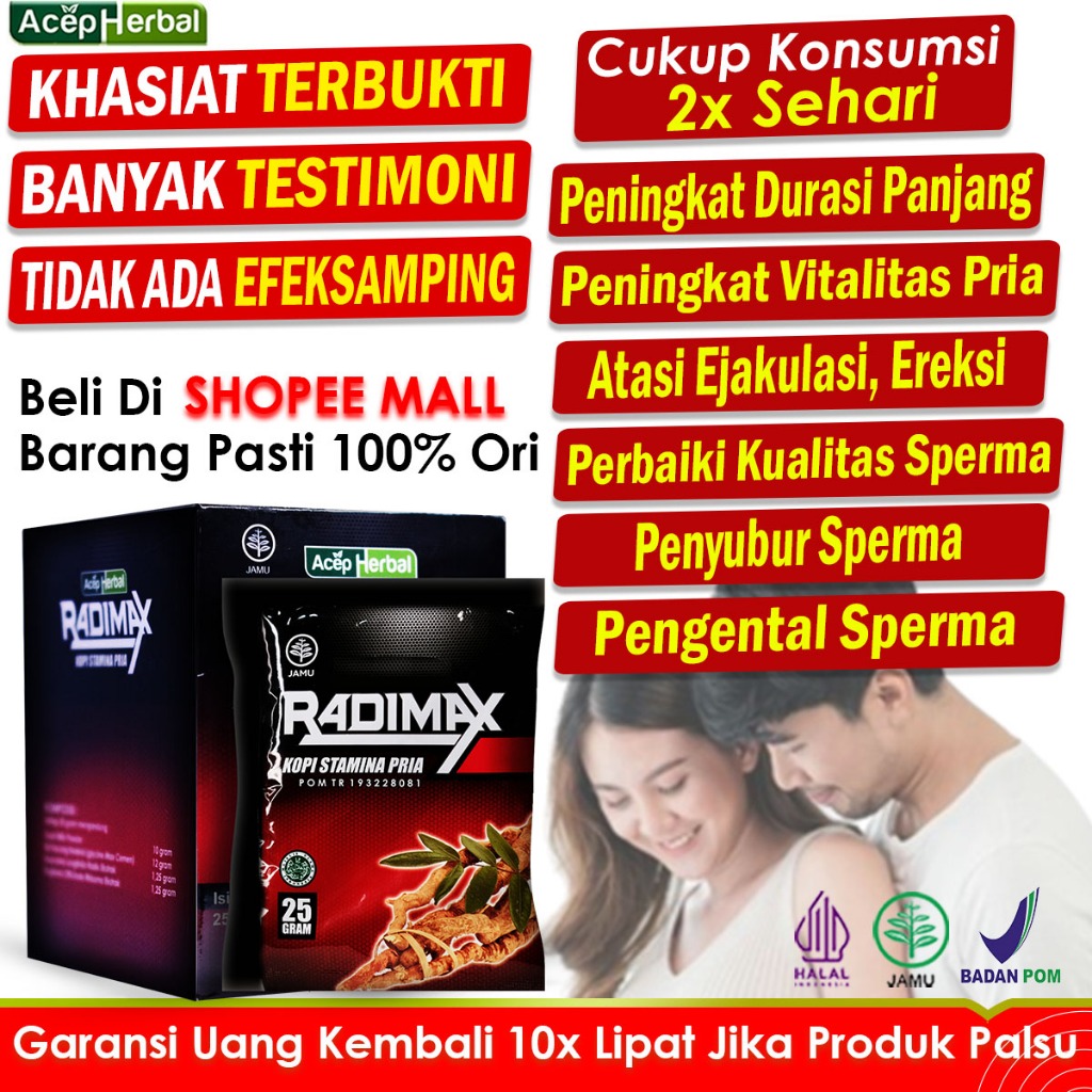 Jual Radimax Kopi Stamina Pria - Isi 10 Sachet ( Toko Resmi Pusat ...