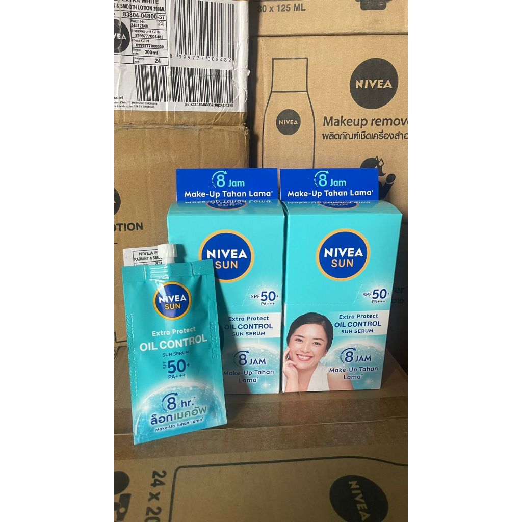 Jual NIVEA Extra Protect Sun Serum Sunscreen SPF50 PA++ 7mL SACHET ...