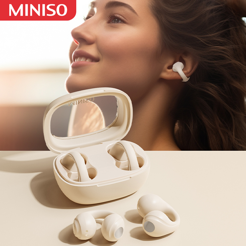 Jual MINISO A02 TWS Ear Clip Bluetooth Earphone V5.3 HiFi Stereo Sound ...