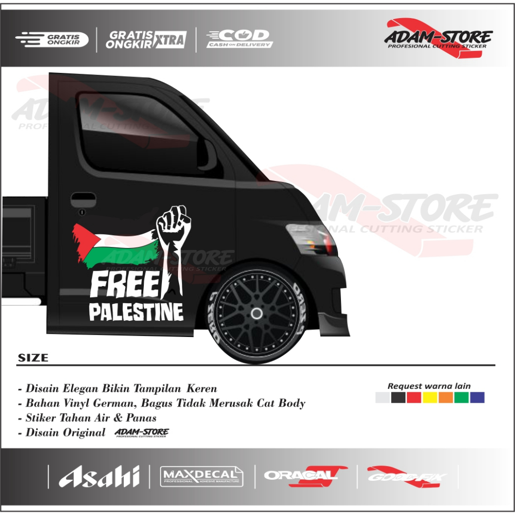 Jual sticker palestina sticker mobil free palestine stiker mobil ...