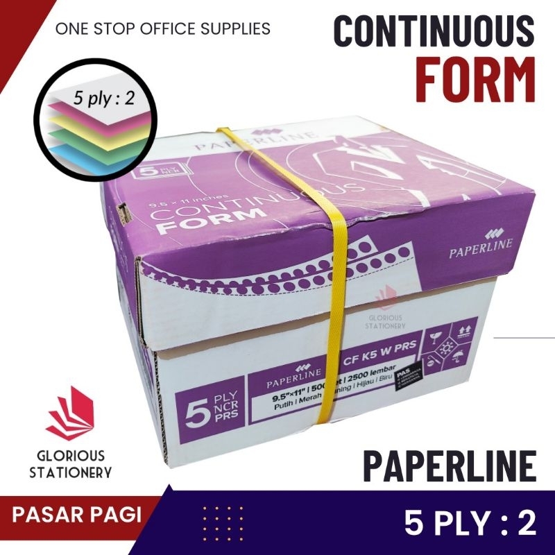 Jual Kertas Continuous Form 9.5 x 11" 5ply Bagi 2 (PRS) - Paperline ...