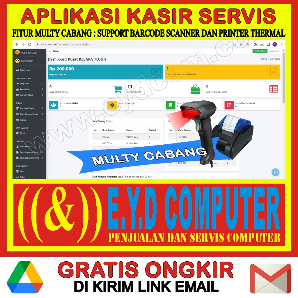 Jual SOURCE CODE APLIKASI POS KASIR SERVIS BERBASIS WEB MANAJEMEN JASA ...