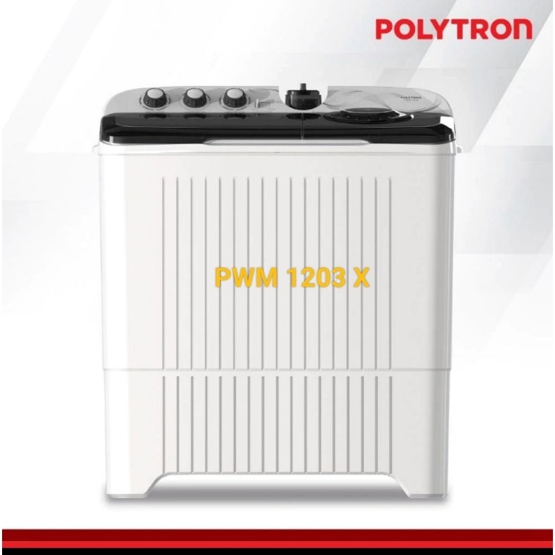 Jual Mesin Cuci 2 Tabung POLYTRON Primadona Giant 12 Kg PWM 1203 ...