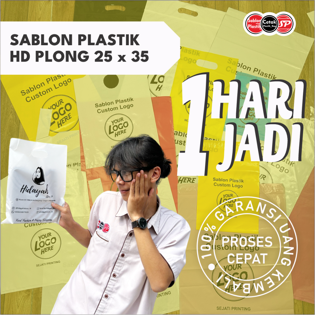 Jual Sablon Plastik PLONG 25X35 SABLON 100pcs, PLASTIK SABLON FREE ...