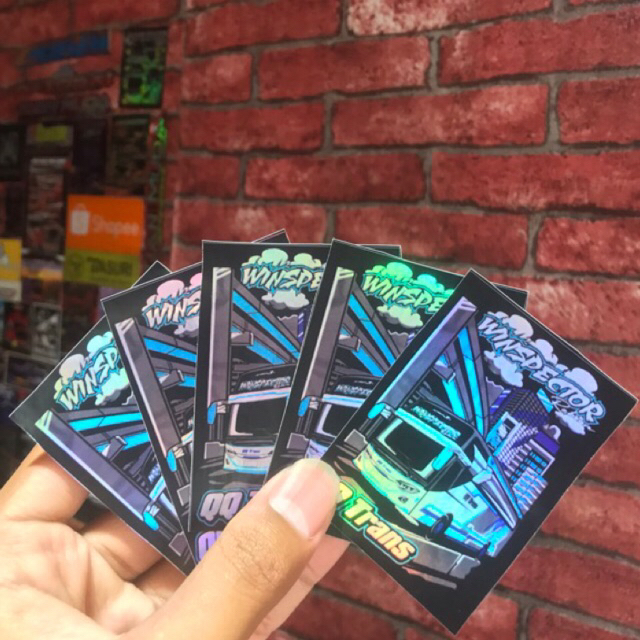 Jual Stiker Bus QQ Trans Winspector Hologram Cutting Lasser | Shopee ...