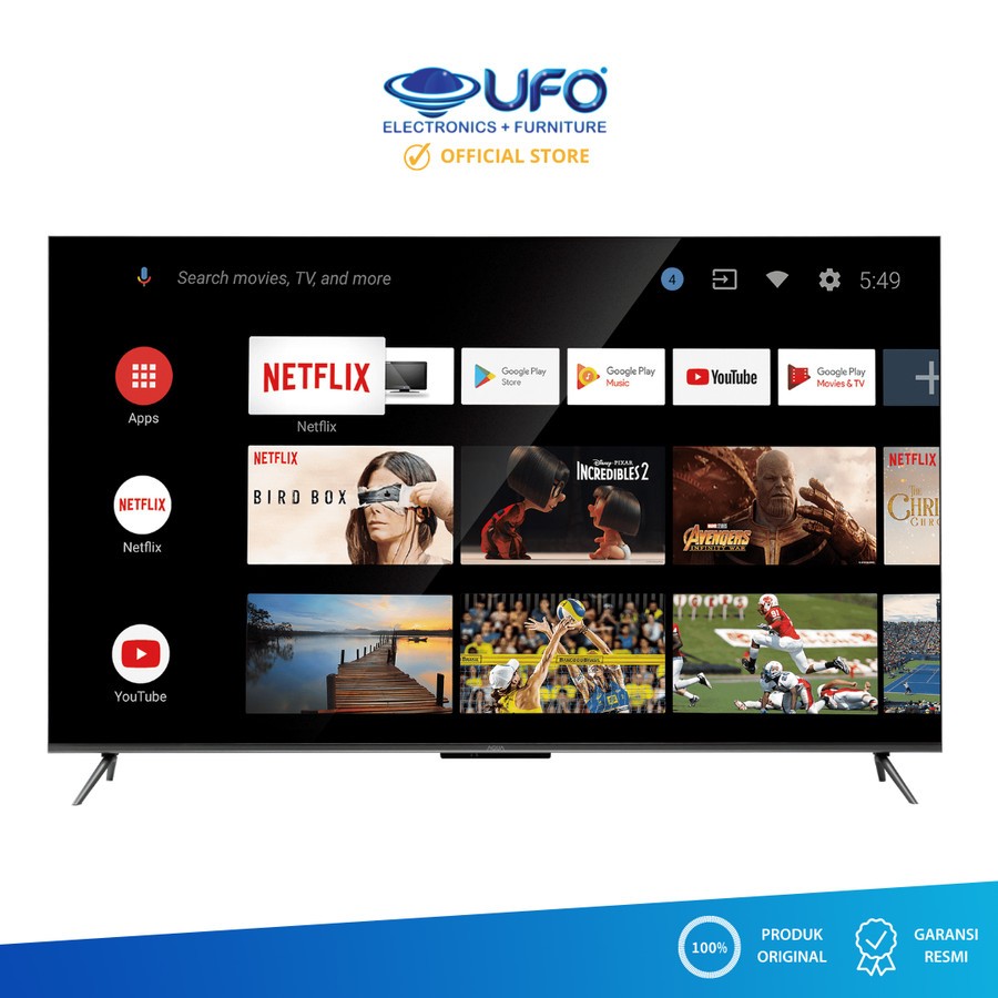 Jual AQUA LED TV 65 INCH ANDROID SMART TV AQT65S5UG | Shopee Indonesia