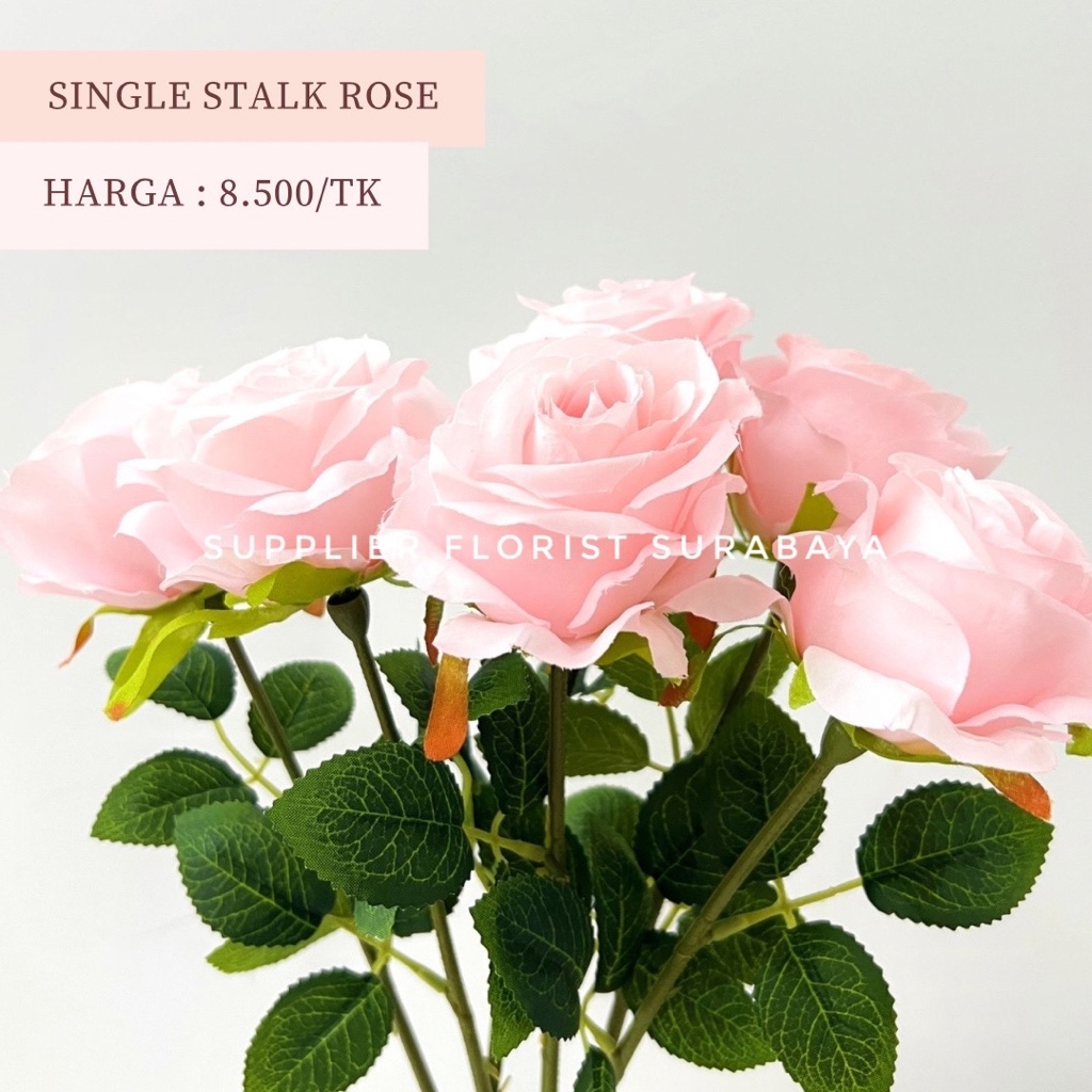 Jual [1 TANGKAI] BUNGA MAWAR OMBRE SEMBUR SINGLE STALK ROSE ARTIFICIAL ...