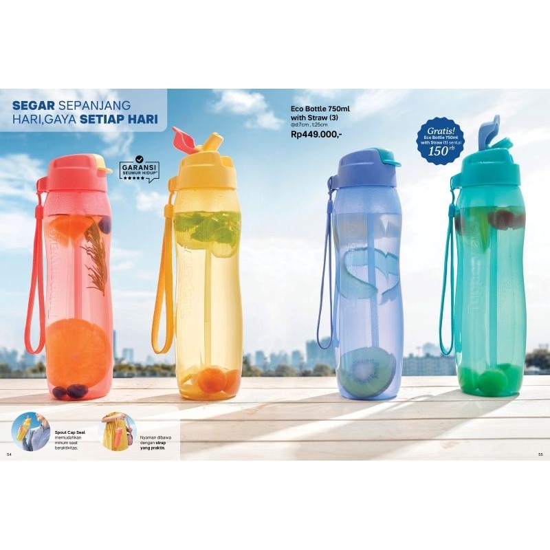 Jual Eco bottle straw 750 ml Tupperware | Shopee Indonesia