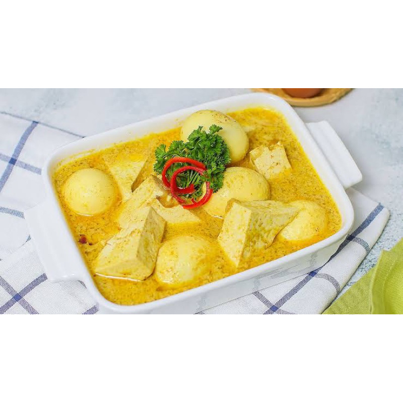 Jual OPOR TELOR TAHU KUAH KUNING 5 PCS (READY) | Shopee Indonesia