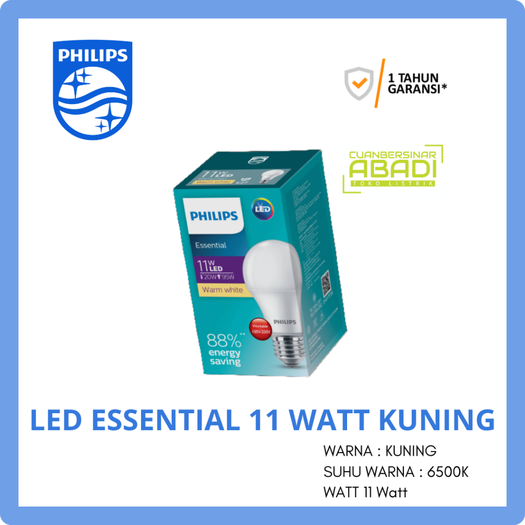 Jual Lampu Led Kuning 11 w Philips | LED PHILIPS 11 watt Kuning / warm ...