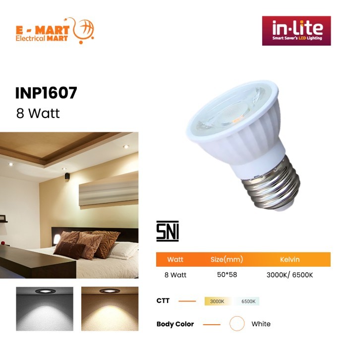 Jual INLITE LED Spot E27 Lampu Sorot COB 8W 8Watt in-Lite 8 W PAR ...