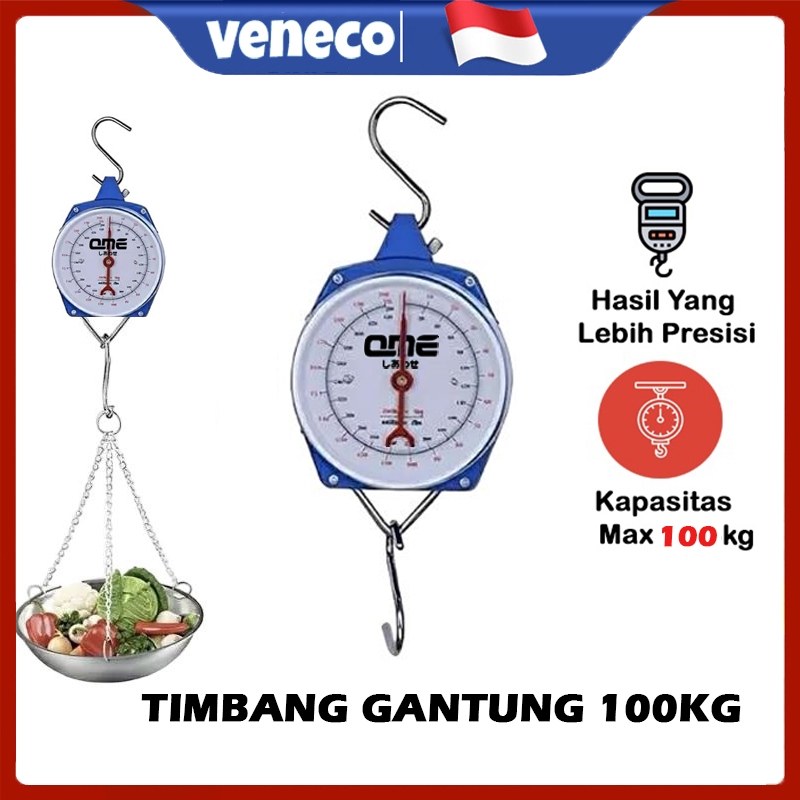 Jual Timbangan Gantung Besi 25KG/50KG/100KG Timbangan Gantung jarum ...