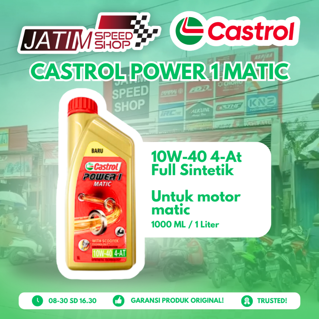 Jual Castrol Power 1 Matic 4-AT 10W-40 Untuk Motor Matic Tak 1000ML/1LT ...