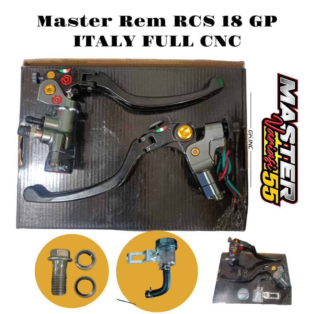 Jual MASTER REM RCS 18 GP ITALY FULL CNC SATU SET PNP VIXION NINJA FU ...