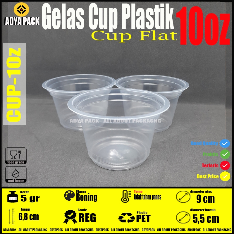 Jual Cup Plastik - Gelas Plastik Ukuran 10-12-14-16 Oz ISI 50 PCS ...