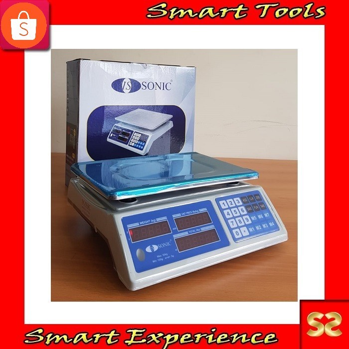 Jual Timbangan Digital / Timbangan Laundry / Timbangan Buah SONIC 30 KG | Shopee Indonesia