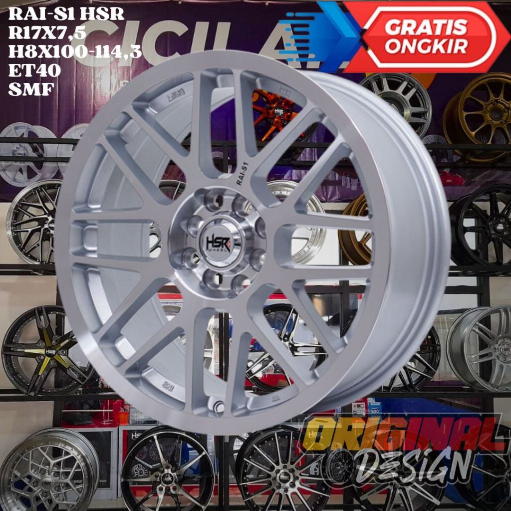 Jual Velg Mobil Ring 17 HSR RAI S1 R17 Cocok Untuk Raize Rocky Vios Mobilio | Shopee Indonesia
