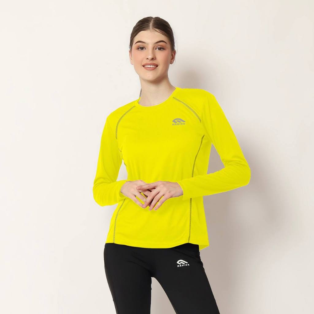 Jual MANIAK Baju Olahraga Running Sport Wanita Lengan Panjang Atasan ...