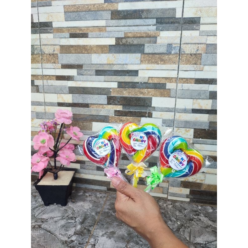 Jual permen lollipop diameter 7 cm love.premium | Shopee Indonesia