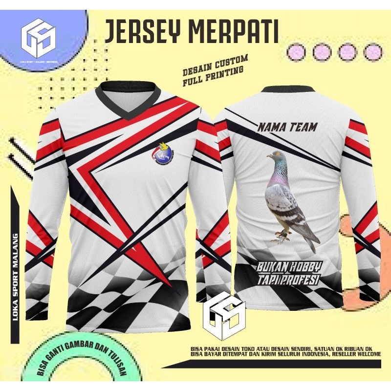 Jual JERSEY MERPATI PRINTING GRATIS NAMA | Shopee Indonesia