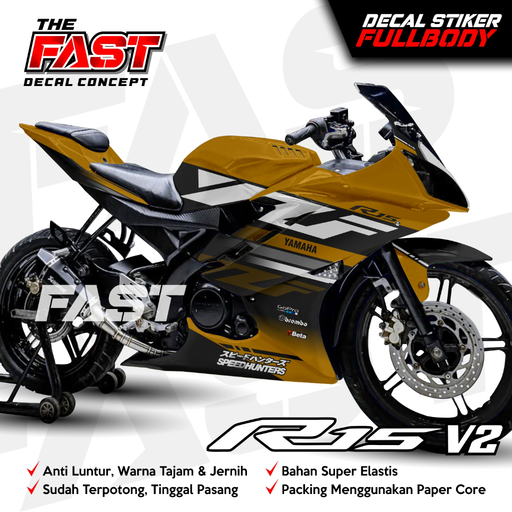 Jual Decal R15 V2 Sticker Striping Fullbody TERBARU Decal Yamaha R15 V2 ...