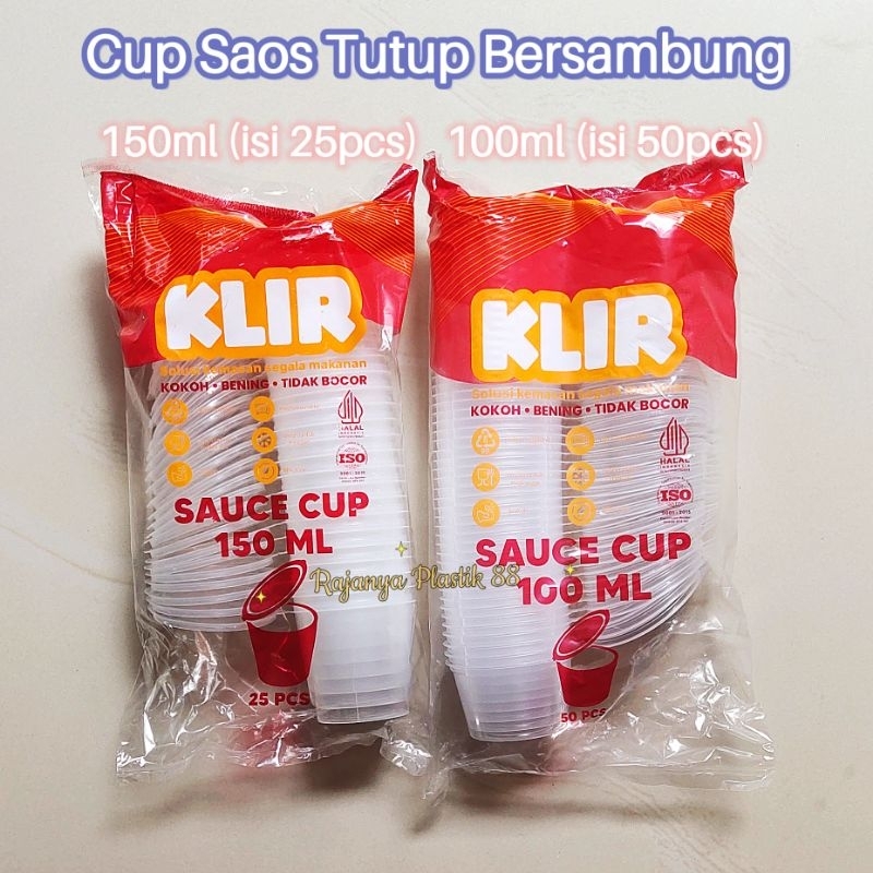 Jual Cup Saos 85ml 100ml 150ml Tempat Puding saos bumbu tutup ...