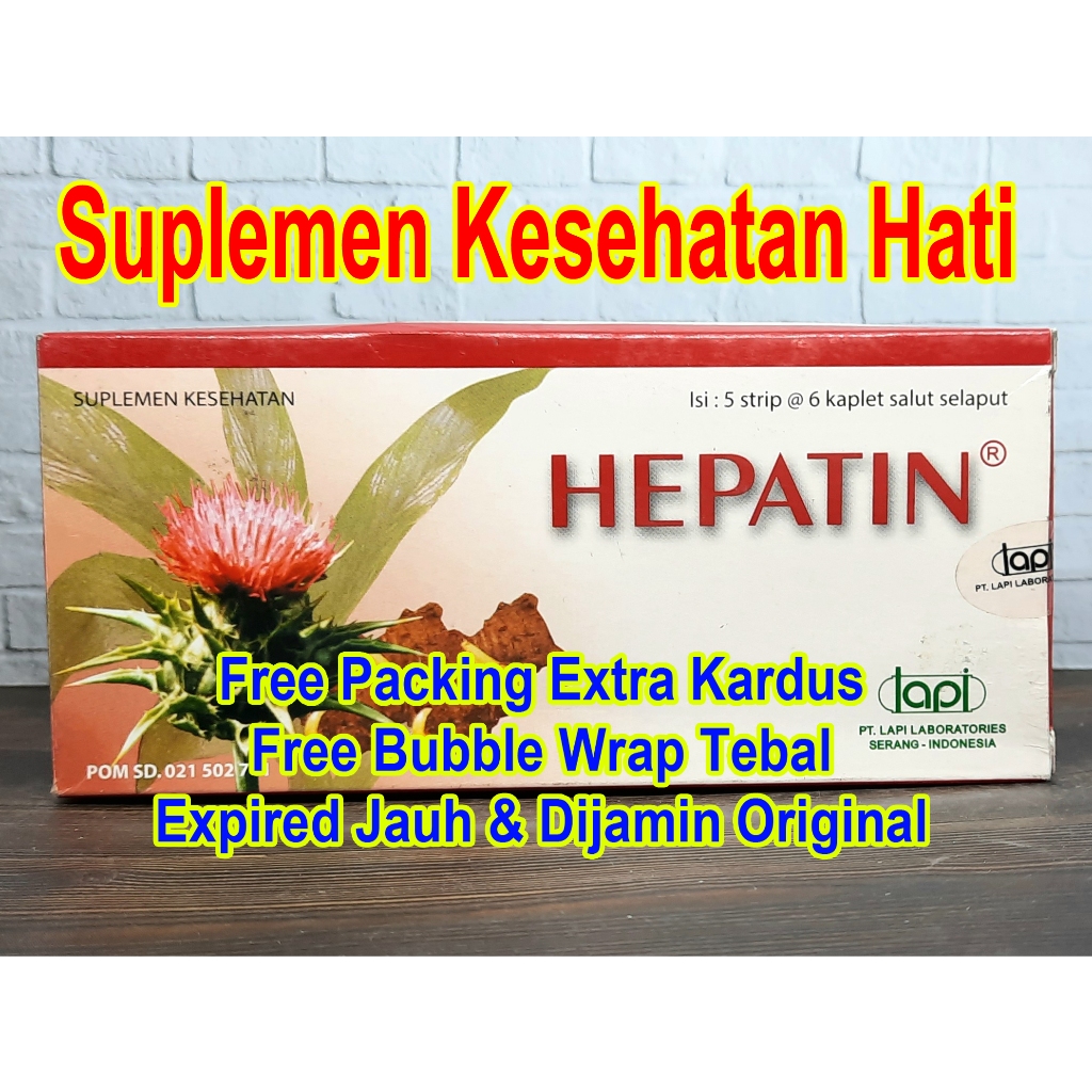 Jual Hepatin 1 Strip isi 6 Kaplet Suplemen Kesehatan Fungsi Hati Liver ...