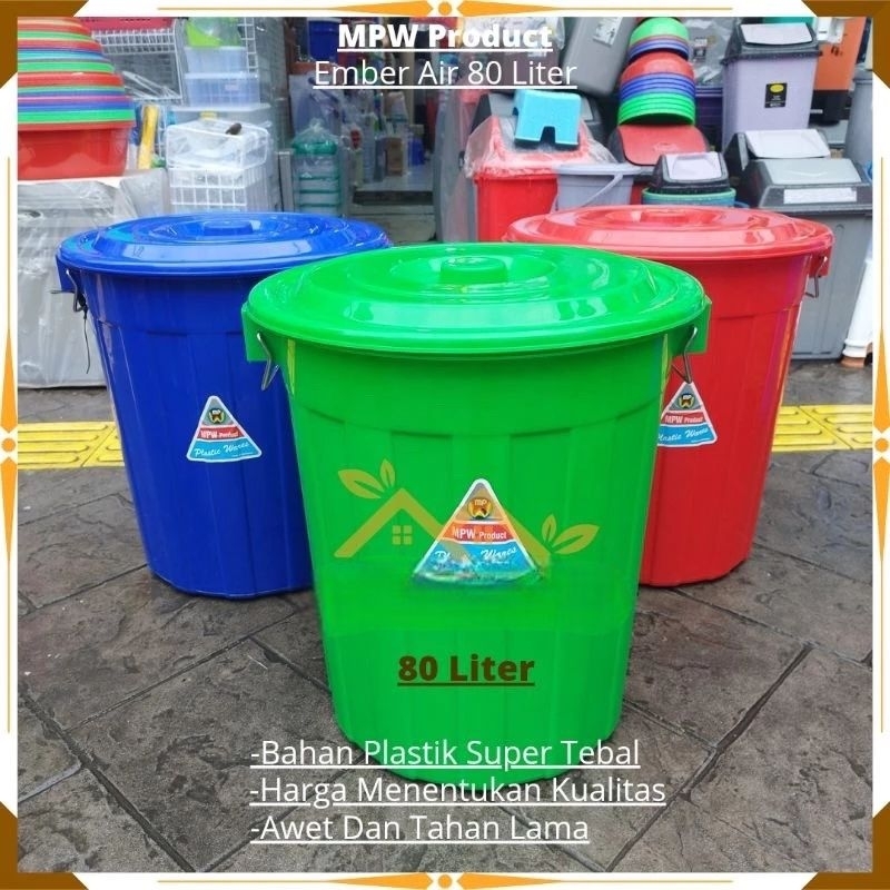 Jual Ember 80 Liter MPW + Tutup / Ember 80 Liter Tebal / Ember 80 Liter ...