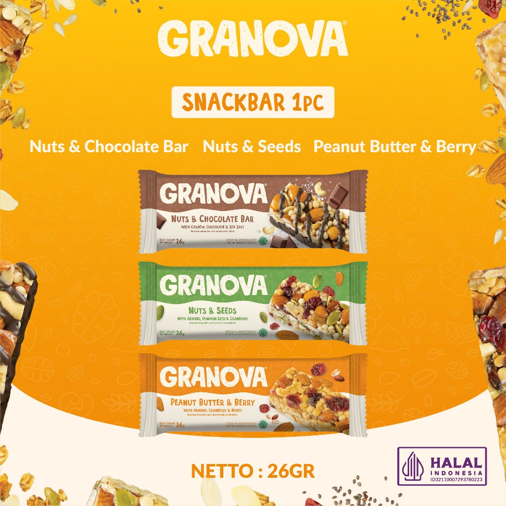 Jual Granola Bar by Granova - Snackbar Snack Anak, Healthy Snack, Halal ...