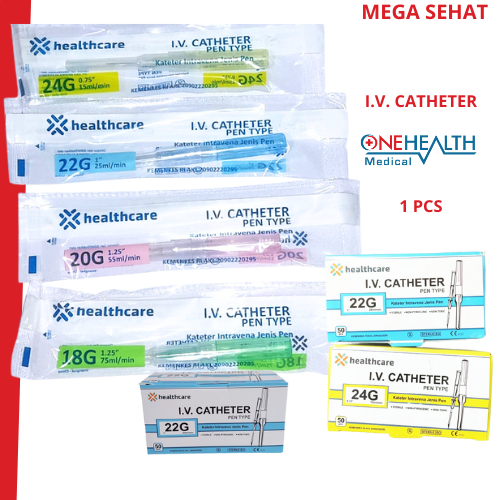 Jual Jarum iv Catheter Onehealth Kateter Intravena jenis Pen IV ...