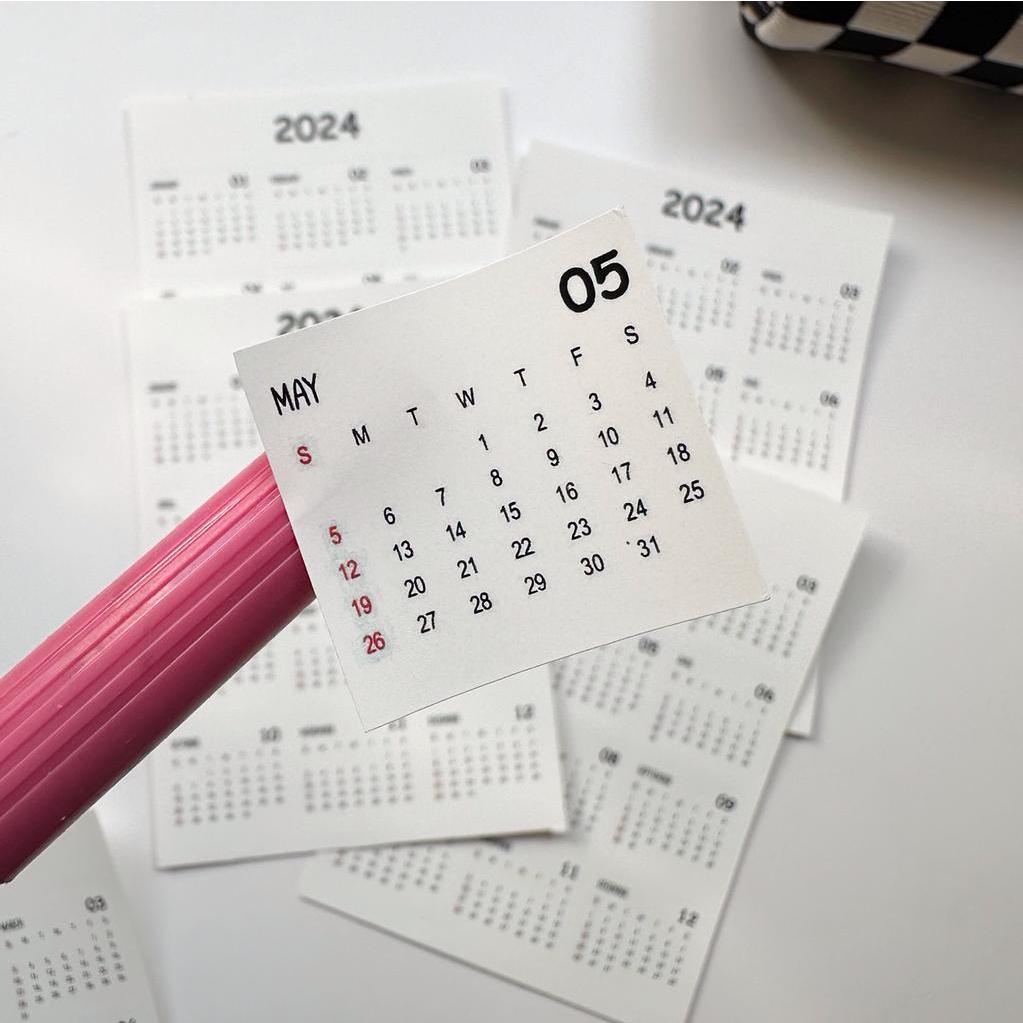 Jual Mini calendar bullet journal/ kalender jurnal aesthetic/ stiker ...