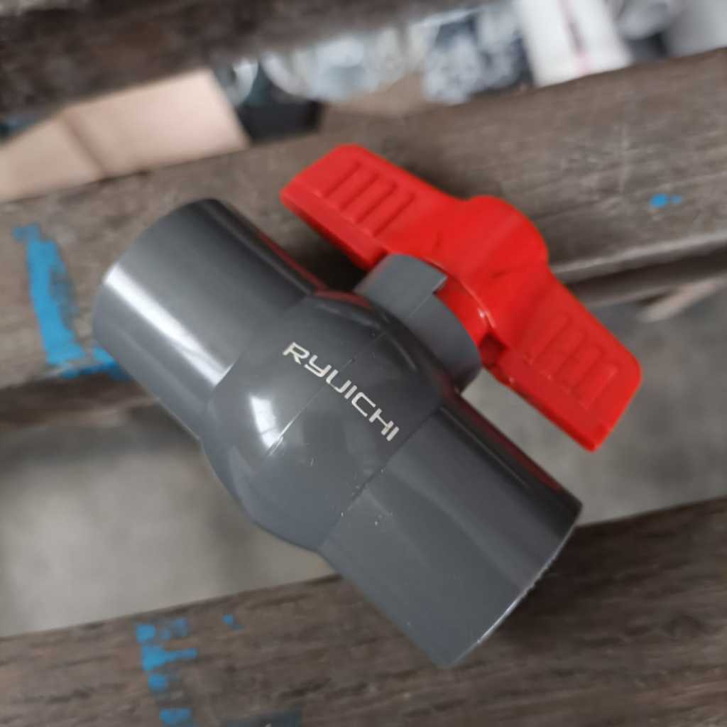 Jual Ball Valve Ryuichi 1/2" atau 3/4" Inch dim Kilat / Stop Kran Pipa PVC Termurah | Shopee ...