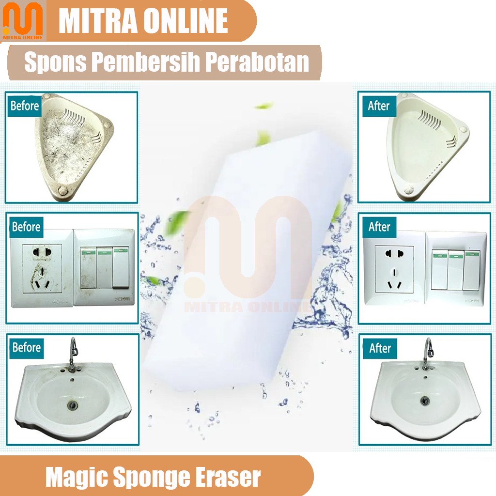 Jual Spons Melamin Ajaib Pembersih Perabotan - H100 - White Magic ...
