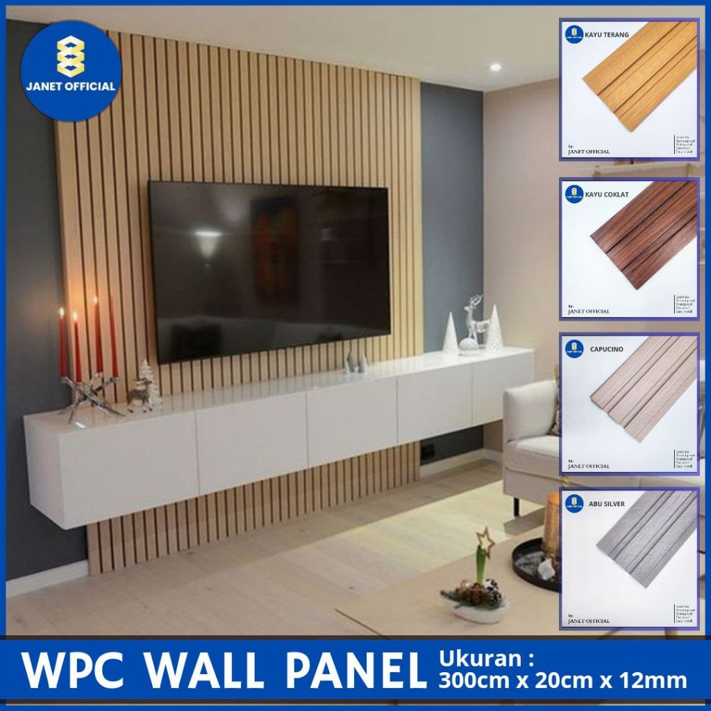 Jual WPC Wall Panel 3 meter 300cm X 20cm X 1.2cm | pvc Wallpanel Wood ...