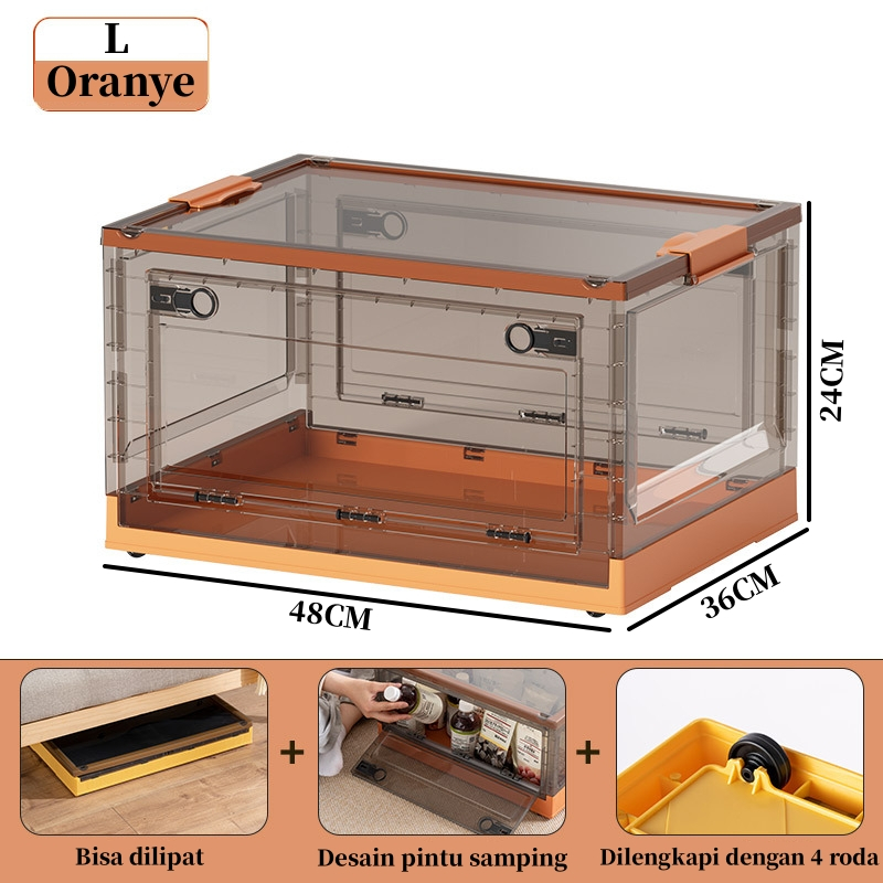 Jual Lipat Storage Box Transparant Container Box kotak Penyimpanan ...