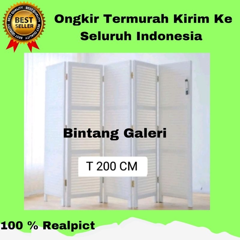 Jual ( Tinggi 2 METER ) Sketsel Rotan Sintetis Pembatas Ruangan Partisi ...