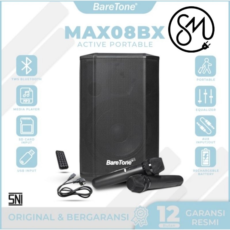 Jual Speaker Portable Baretone Max08bx 8 Inch Bluetooth Meeting 08bx