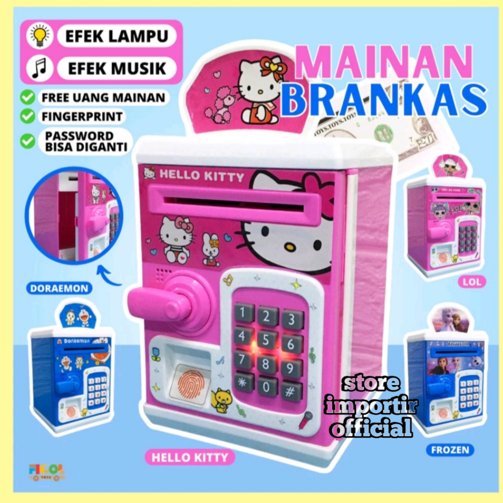 Jual Mainan Anak Brangkas BP 6659 Celengan ATM Sidik Jari Menggunakan ...