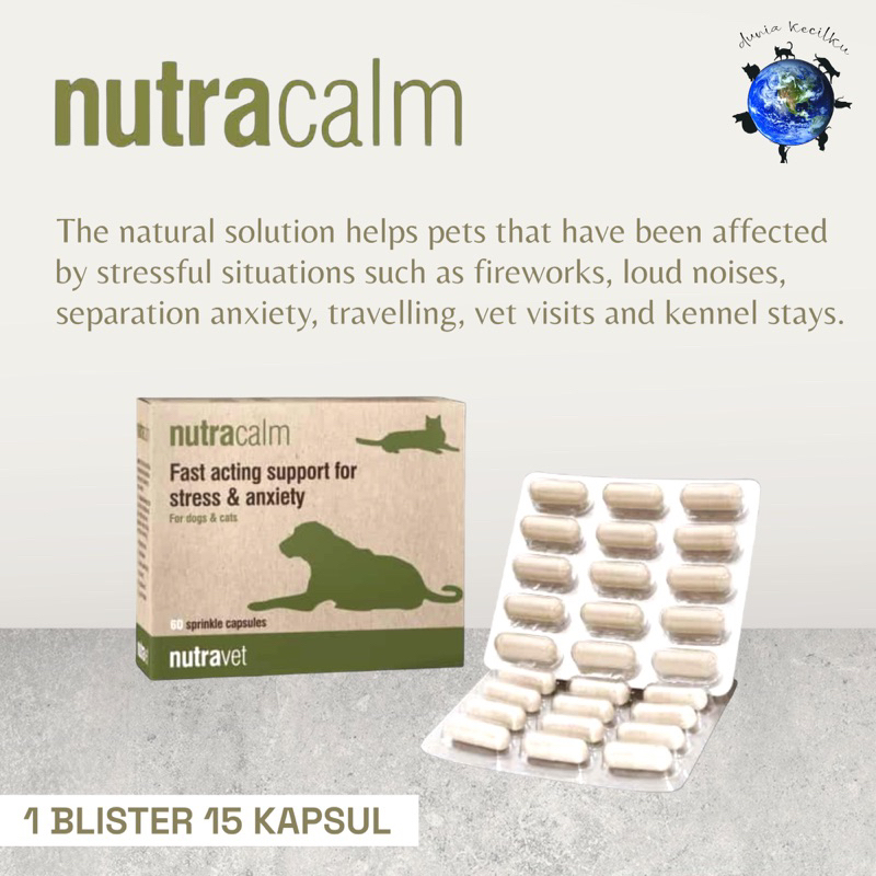 Jual Nutracalm for Cats & Dogs Suplemen Anti Stress - Anxiety (1 ...
