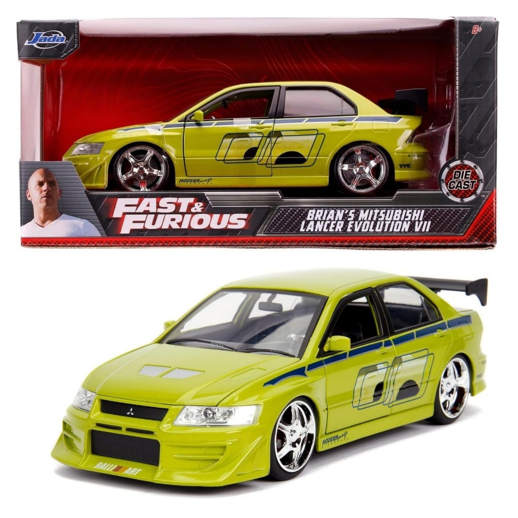 Jual Diecast jada Brian's Mitsubishi Lancer Evolution VII Evo 7 Fast & Furious | Shopee Indonesia