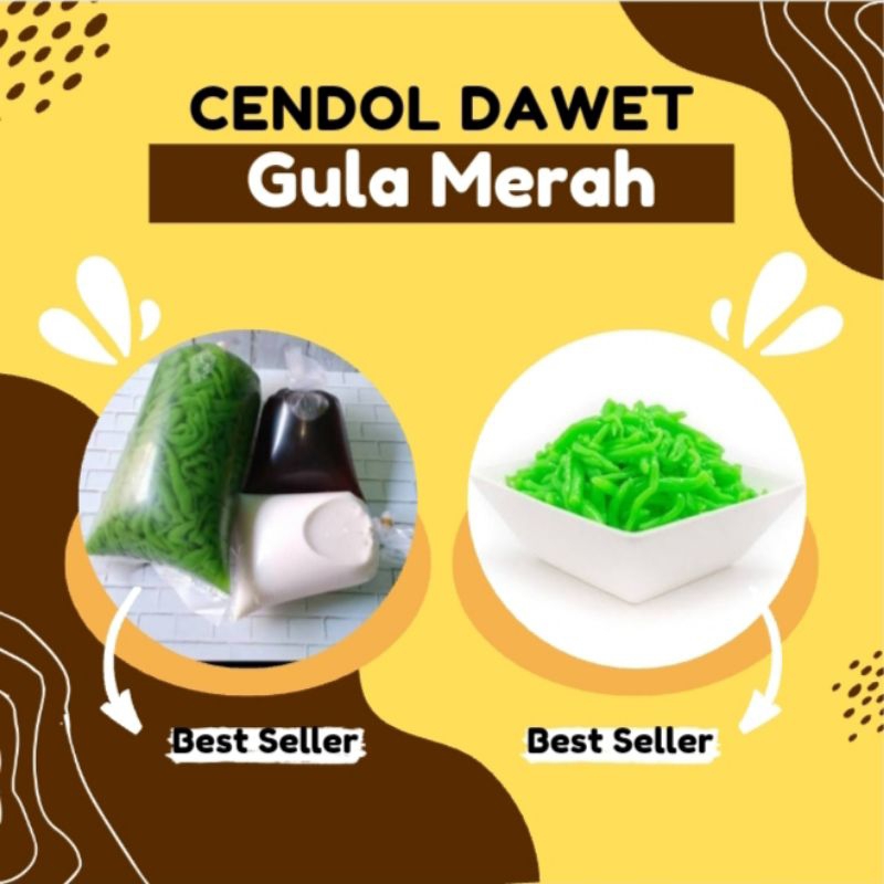 Jual CENDOL / DAWET ORIGINAL GULA MERAH (PAKET 5 PCS) KEMASAN PLASTIK ...
