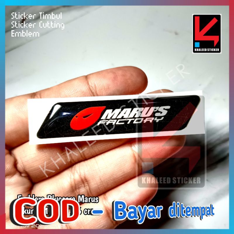 Jual Sticker emblem bluecore logo Marus Factory stiker 3D stiker motor ...