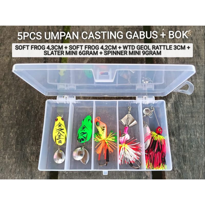 Jual PAKET UMPAN CASTING GABUS DAN TOMAN + BOX UMPAN | Shopee Indonesia
