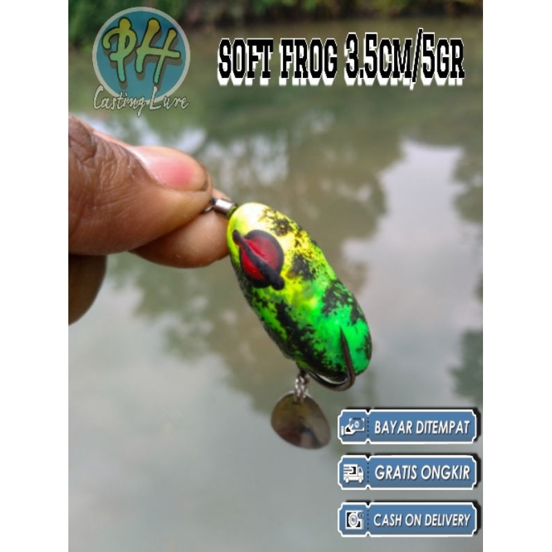 Jual Umpan Casting Ikan Gabus soft frog 3.5cm | Shopee Indonesia