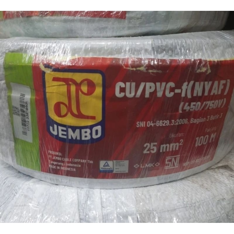 Jual KABEL NYAF 25MM 25 MM 1X25MM JEMBO ECERAN POTONGAN METERAN | Shopee Indonesia