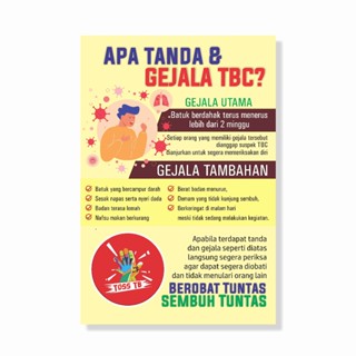 Jual Poster Kesehatan Apa Tanda dan Gejala TB, Tuberculosis, TBC ...