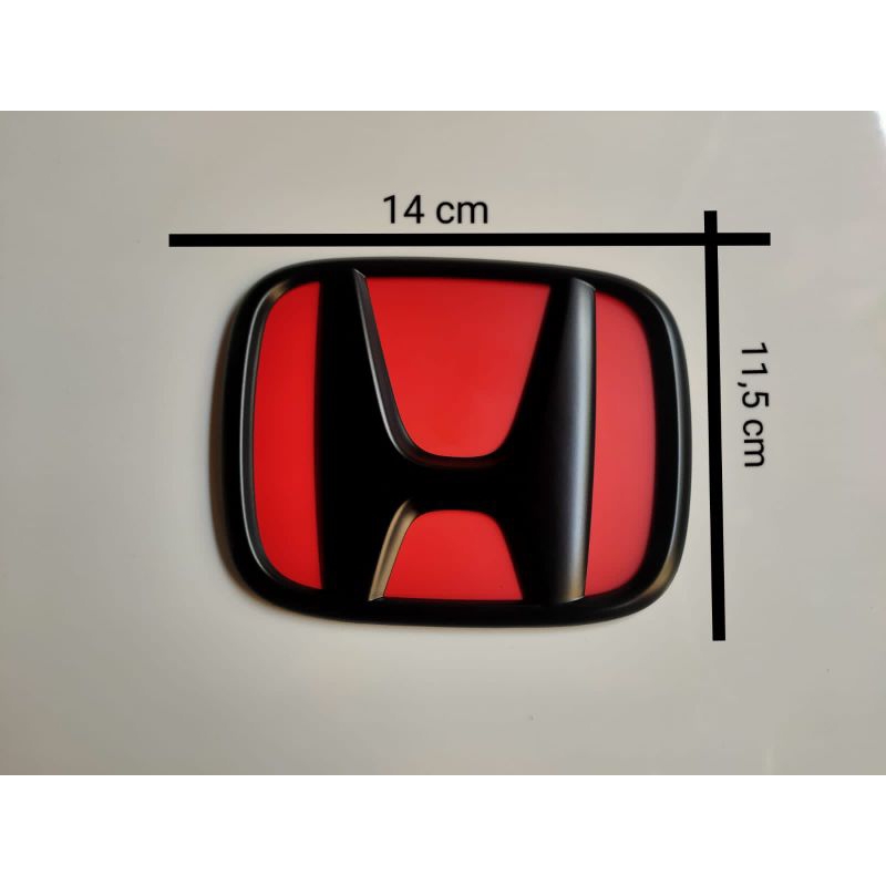 Jual Emblem logo gril depan Honda hitam doff begron merah | Shopee ...
